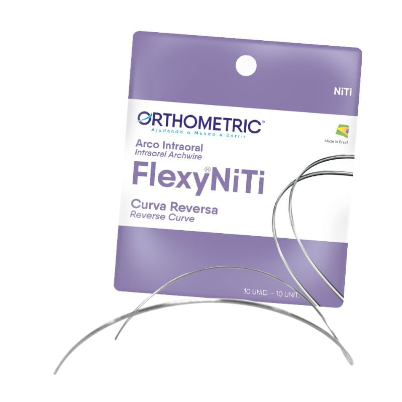 Arcos Flexy NiTi Curva Reversa Redondo - Orthometric - Dental Med Sul