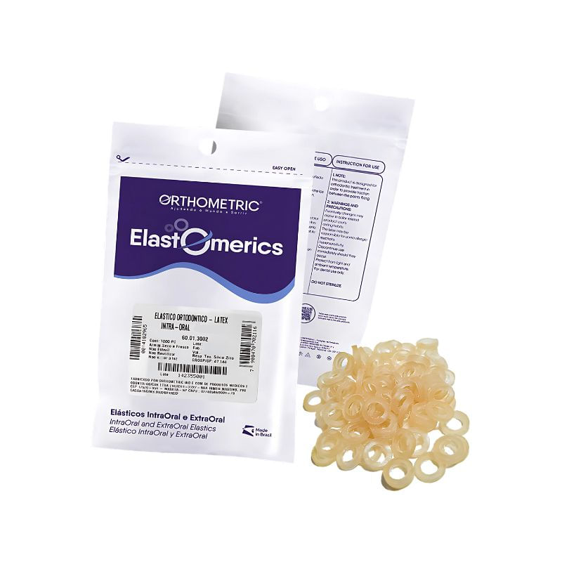 Elástico Intraoral Látex Leve - Orthometric - Dental Med Sul