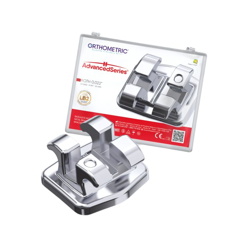 Kit Bráquete Métalico Advanced Series Roth 022 10 Casos - Orthometric ...