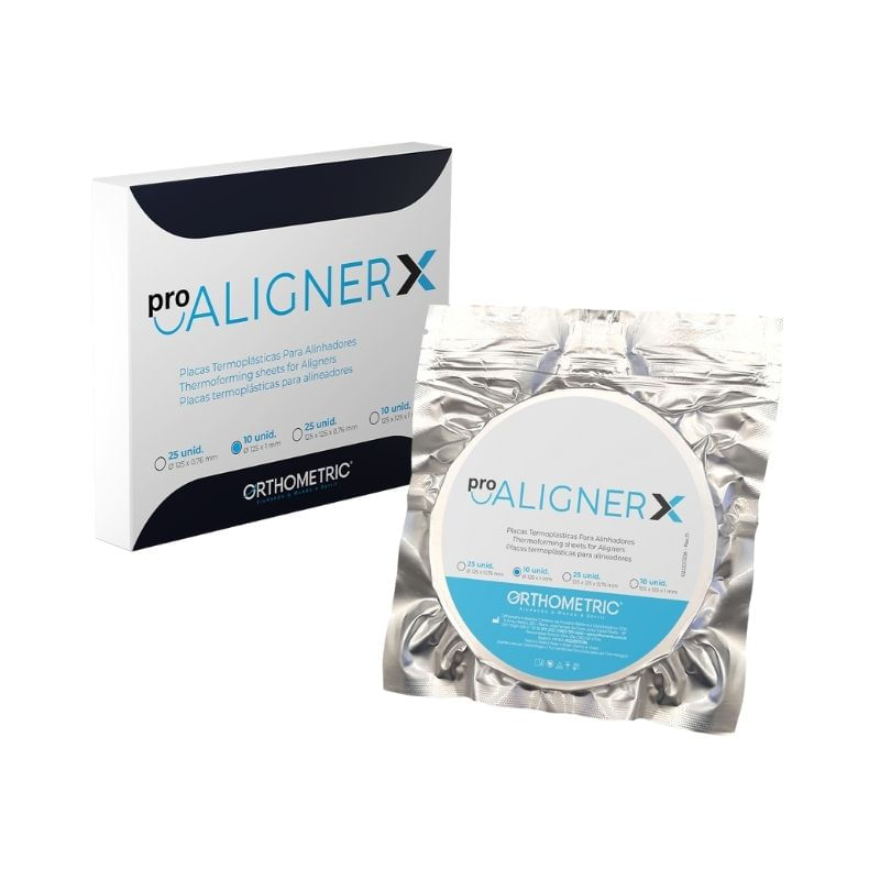 Placa Termoplástica para Alinhadores ProAligner X 125x1mm - Orthometric - Dental Med Sul